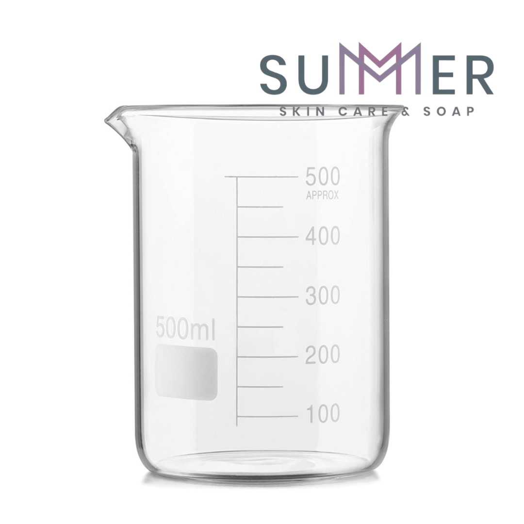 SUMMER SOAP Glass Beaker with Spout and Graduation 500ml 玻璃烧杯 Bikar ...